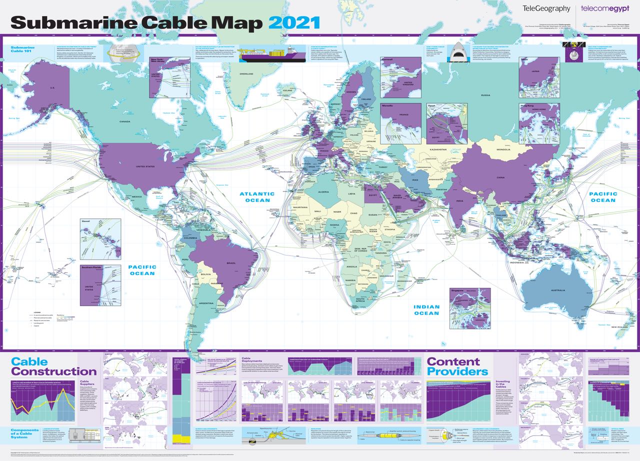 TeleGeography announces updated submarine cable map - Tech News TT